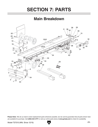 Parts for Copy Attachment for G0987, G0733, G0462, G0584, G5979, and ...