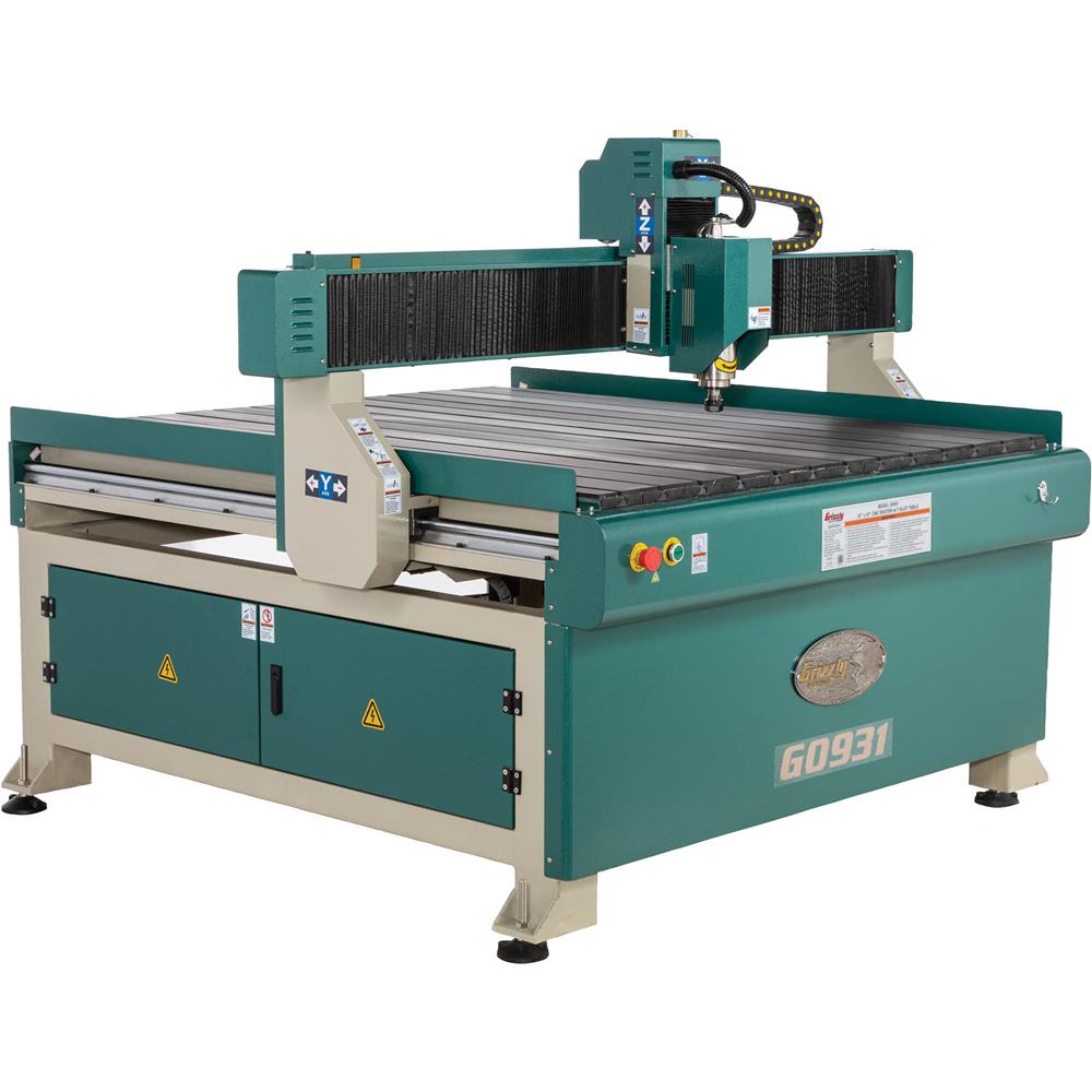 Grizzly G0931 - 47" x 47" CNC Router With T-Slot Table - Grizzly ...