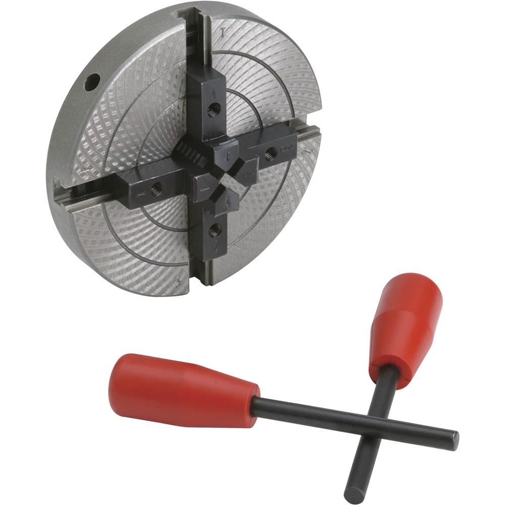 5" 4-Jaw Wood Chuck - 5/8" Unthreaded - Grizzly Industrial