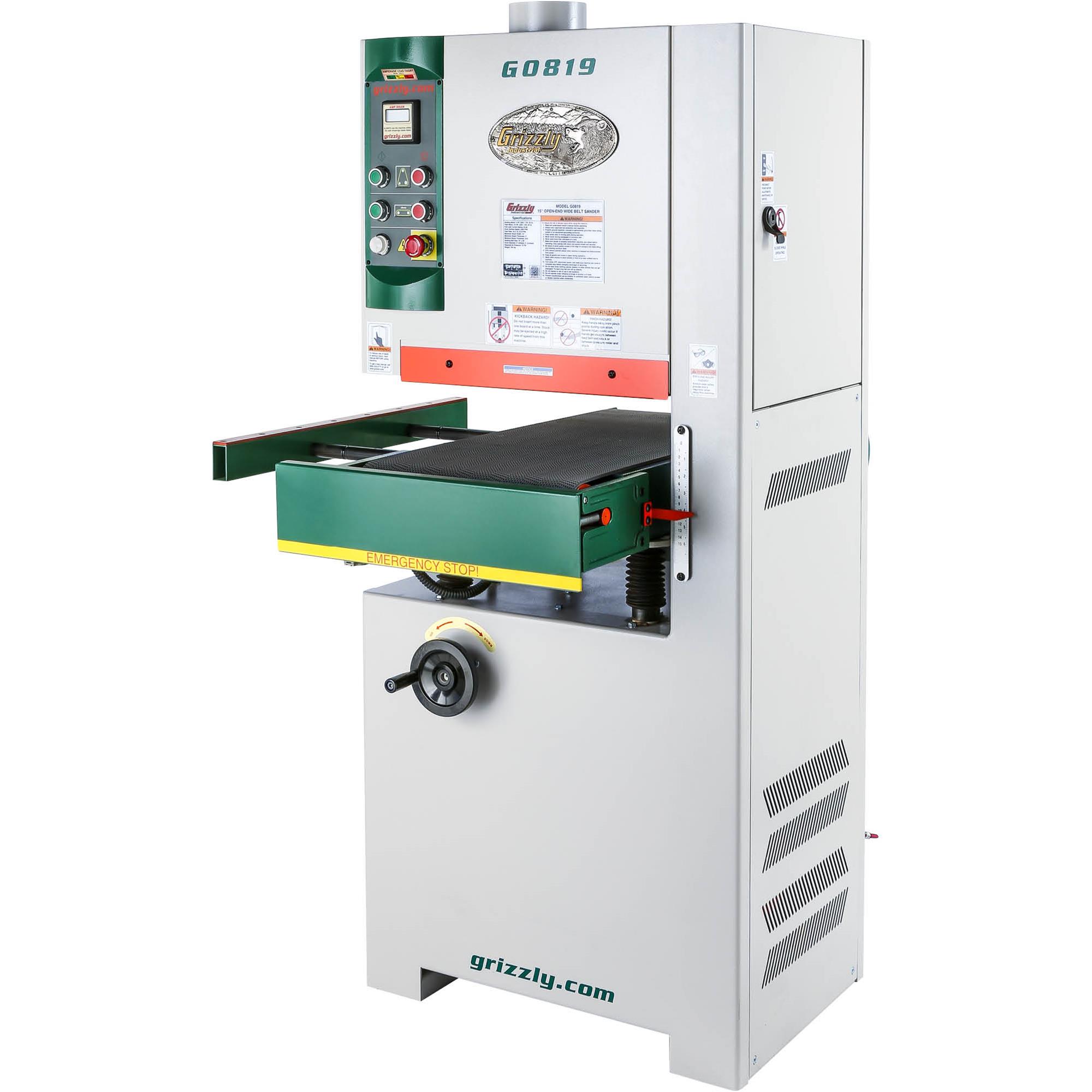 15" 5 HP Open-End Wide-Belt Sander - Grizzly Industrial, Inc.