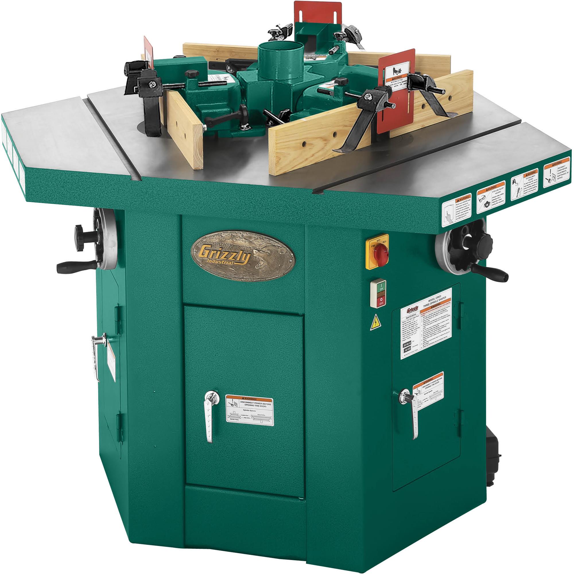 3 HP Three-Spindle Shaper - Grizzly Industrial, Inc.