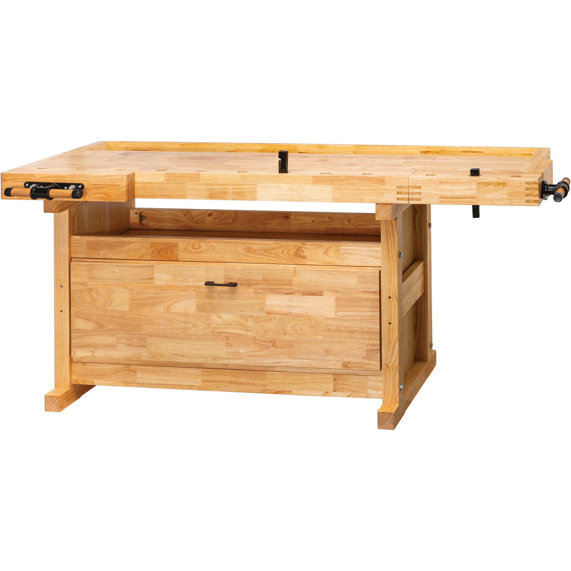 80" Euro-Style Butcher Block Workbench w/ Cabinet - Grizzly Industrial