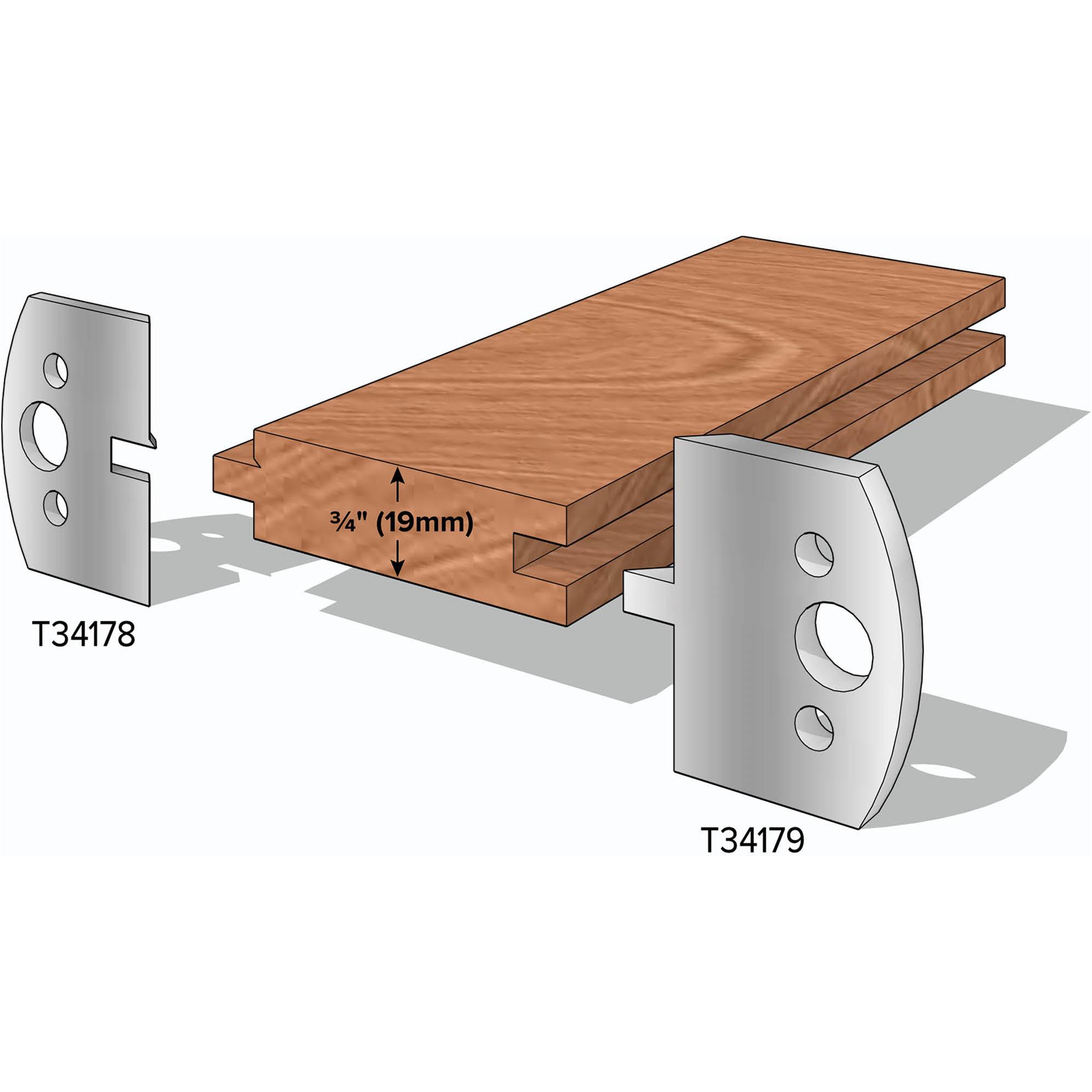 3/4" T&G Flooring Knives Male, 2-Pk. - Grizzly Industrial, Inc.