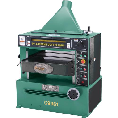 24" 10 HP 3-Phase Industrial Planer w/ Spiral Cutterhead - Grizzly ...